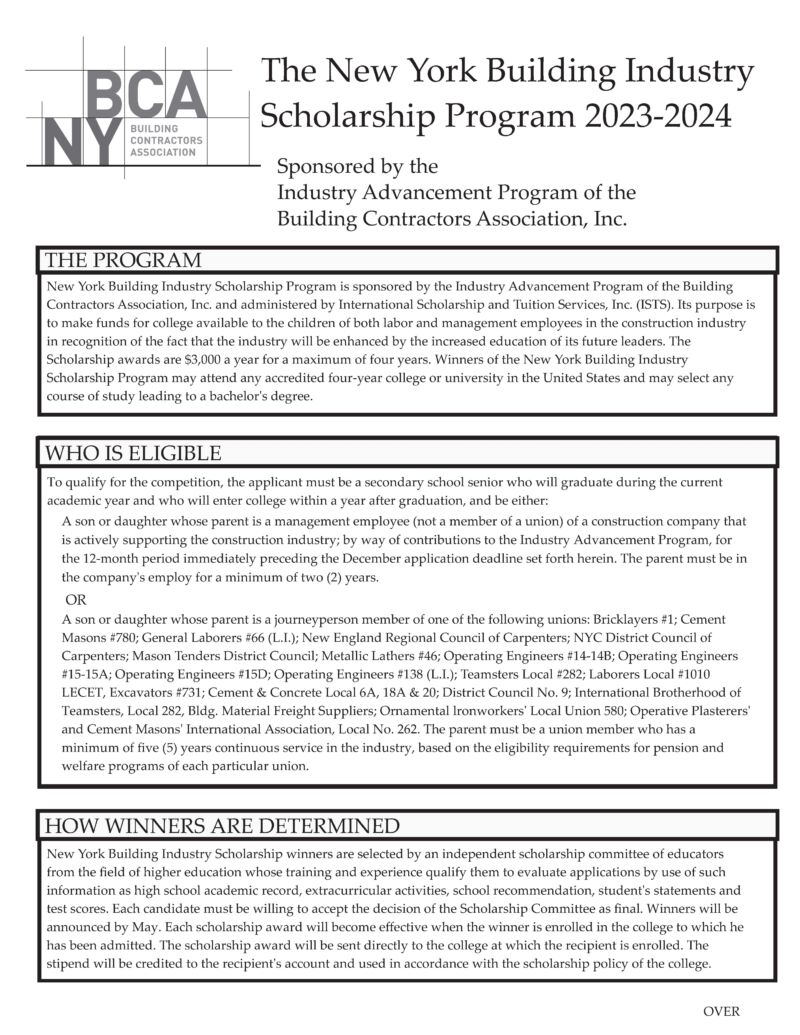 Scholarships Available for Local 79 Members' Children Who Are High ...